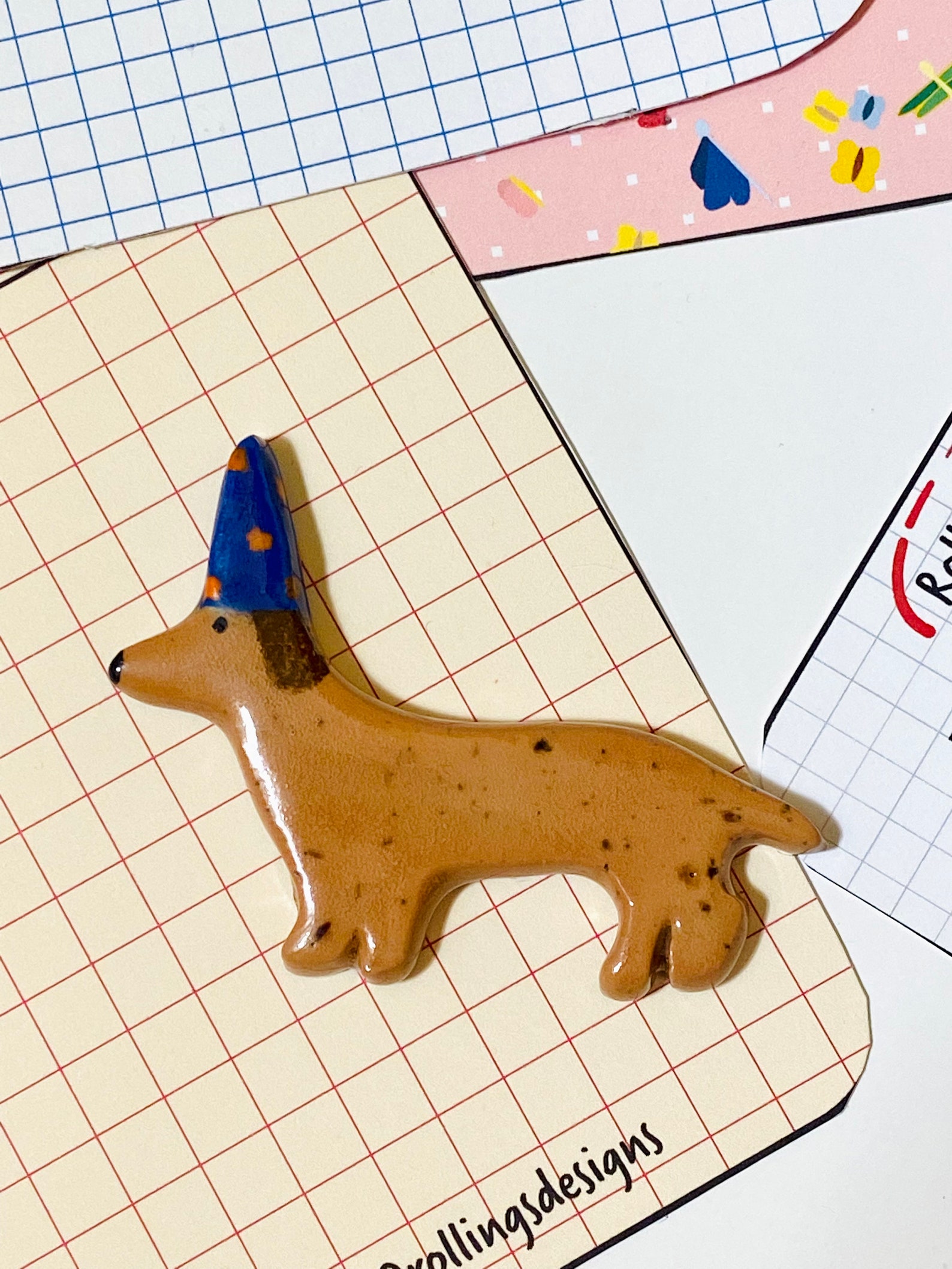 MADE TO ORDER Ceramic Dachshund Magnet Fridge Magnet Dog Mom | Etsy