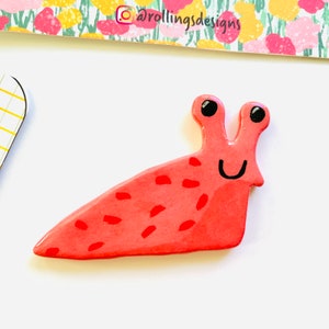 MADE TO ORDER Ceramic Snail Magnet, Slug Magnet, Fridge Magnet for ...