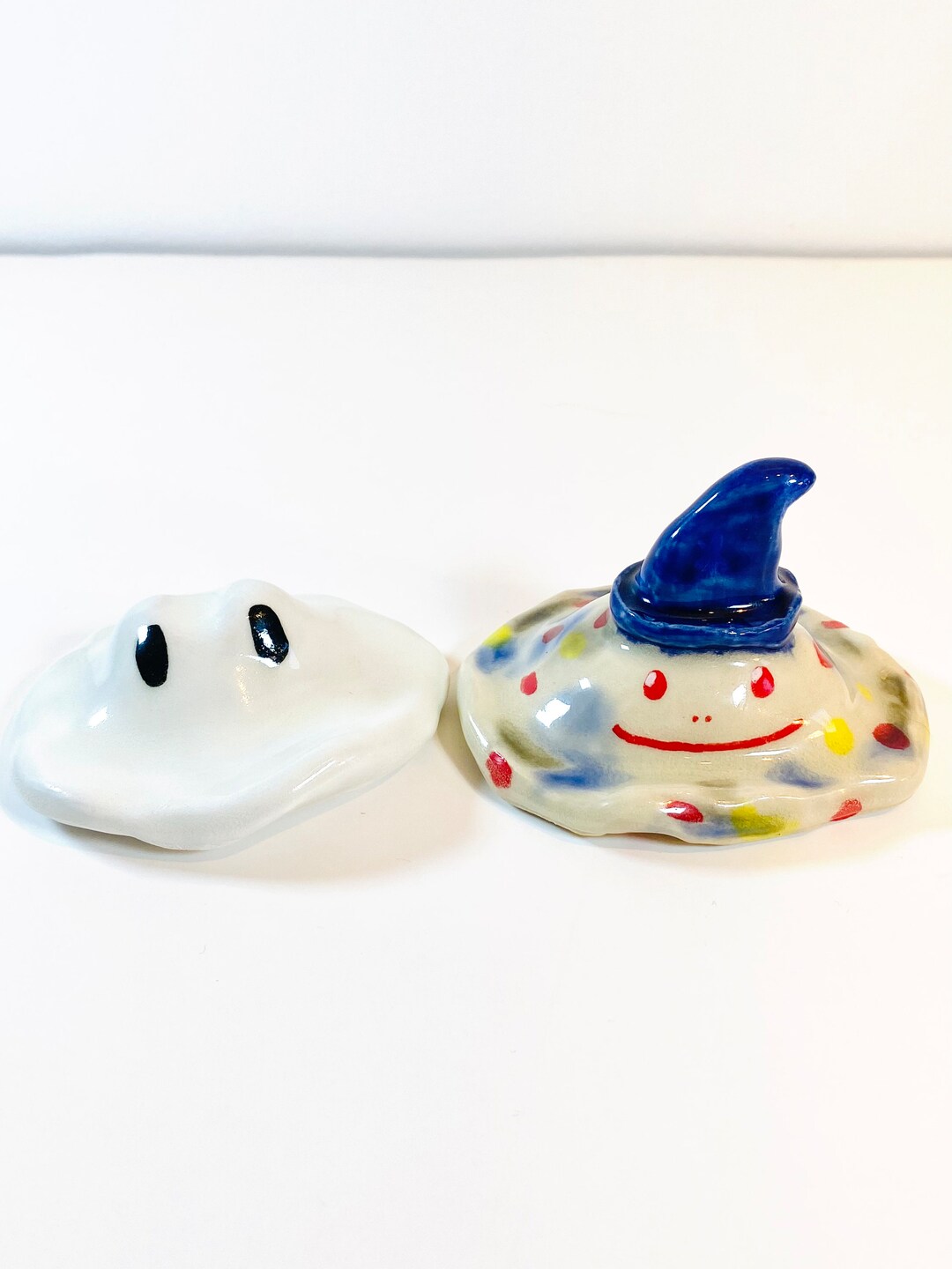 Ceramic Halloween Blob Figurines, Ghost Figure, Halloween Ghost Art ...