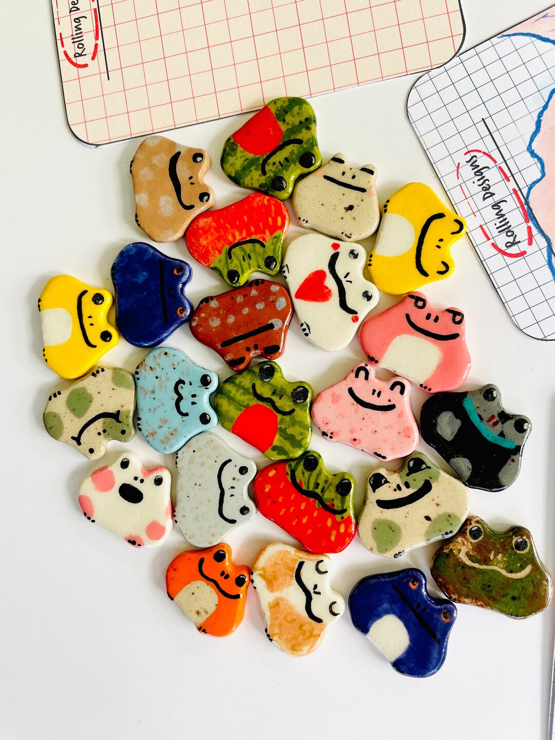 4PACK YOU CHOOSE Mini Frog Magnet Set, Animal Magnet, Cottagecore Decor ...