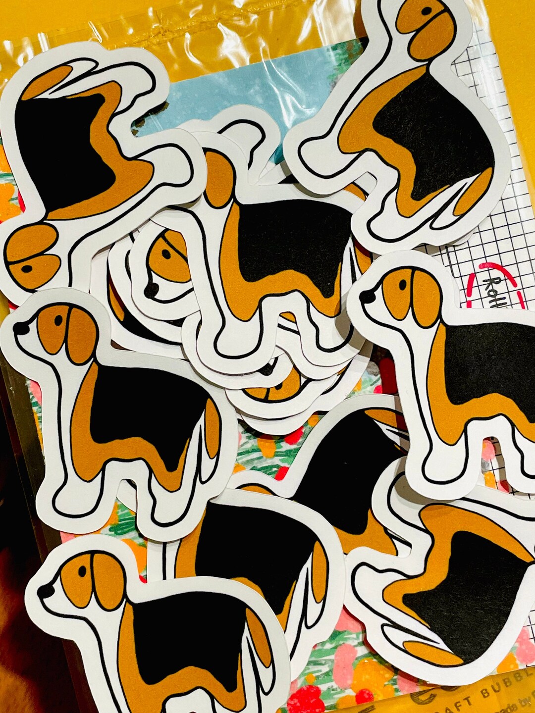 Beagle Dog Sticker, Dog Stationery, Cute Sticker, Planner Sticker ...