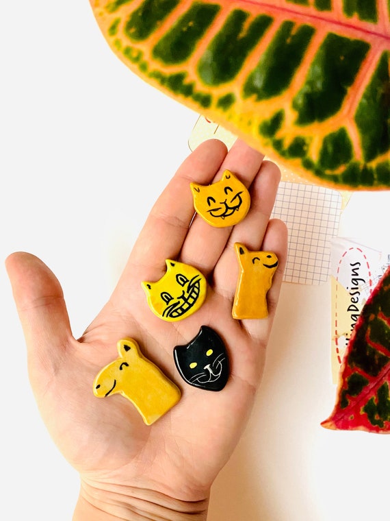 Ceramic Animal Heads Magnet Llama Head Fridge Magnet Back to - Etsy