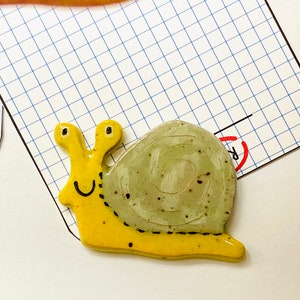 MADE TO ORDER Ceramic Snail Magnet Slug Magnet Fridge Magnet - Etsy