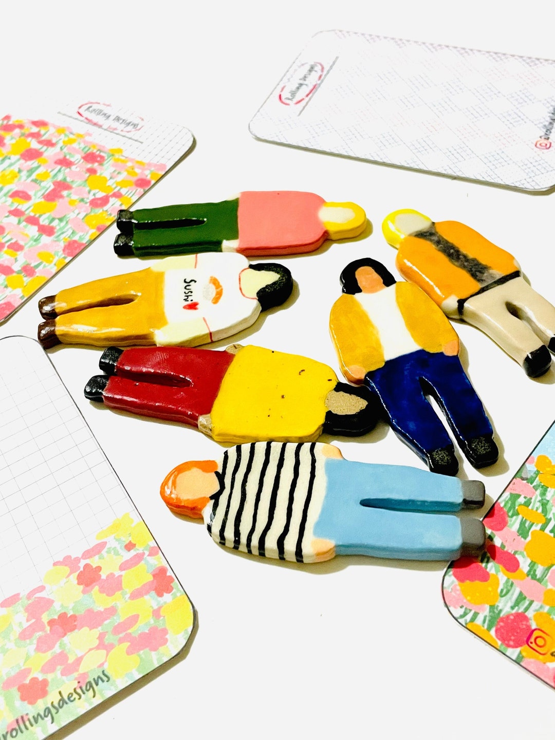 Ceramic People Magnet, Human Magnet, Fridge Magnet, Couples Gift for ...