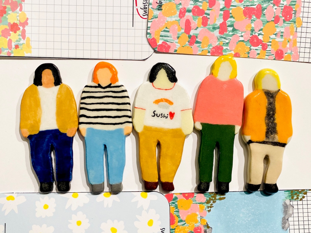 Ceramic People Magnet Human Magnet Fridge Magnet Canadian - Etsy