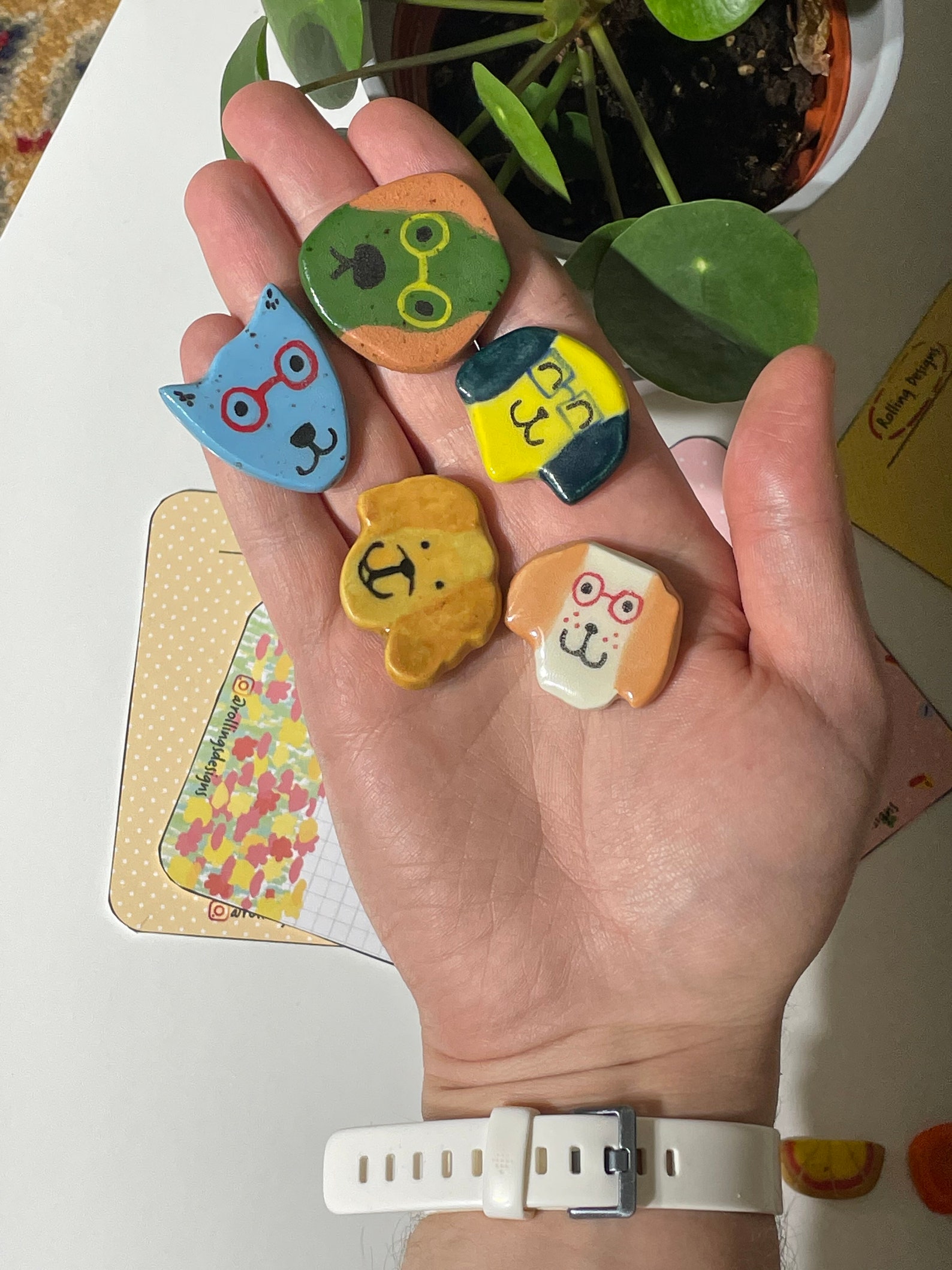 Ceramic Dog Magnet Dog Head Fridge Magnet Dog Magnet - Etsy