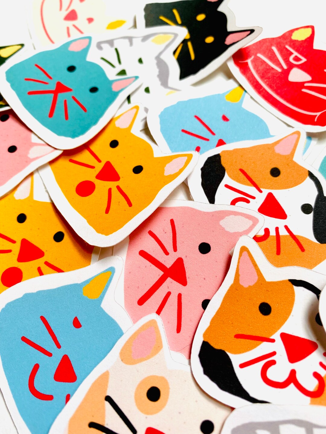 Cat Head Sticker, Die Cut Sticker, Cute Sticker, Unique Gift for Her ...