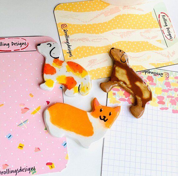 Ceramic Dog Magnet Ceramic Magnet Dog Dad Gift for Friend - Etsy