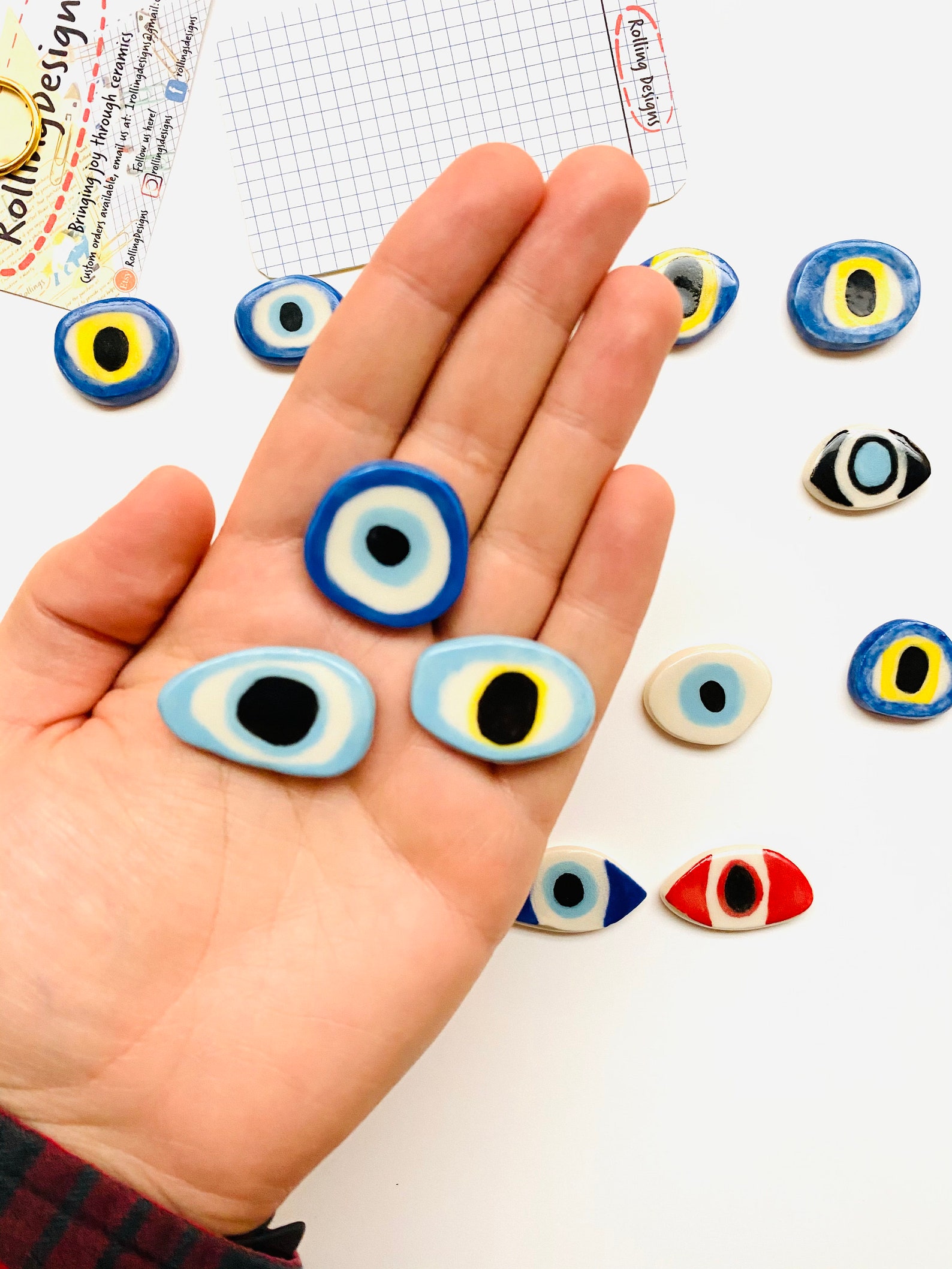 Ceramic Lucky Eye Magnet Lucky Evil Eye Fridge Magnet - Etsy Canada