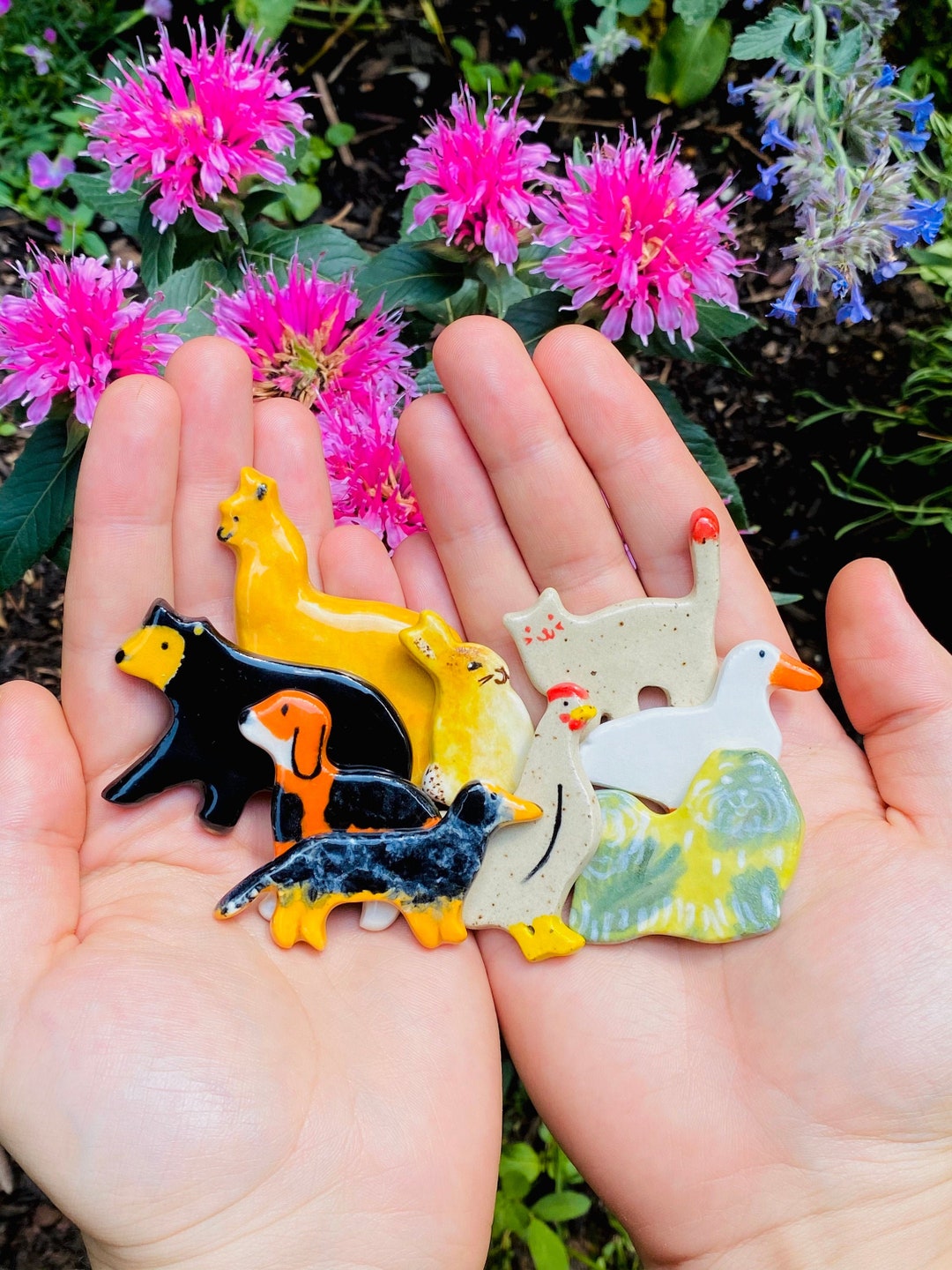 MADE TO ORDER Ceramic Animal Magnet, Fridge Magnet for Board, Animal ...