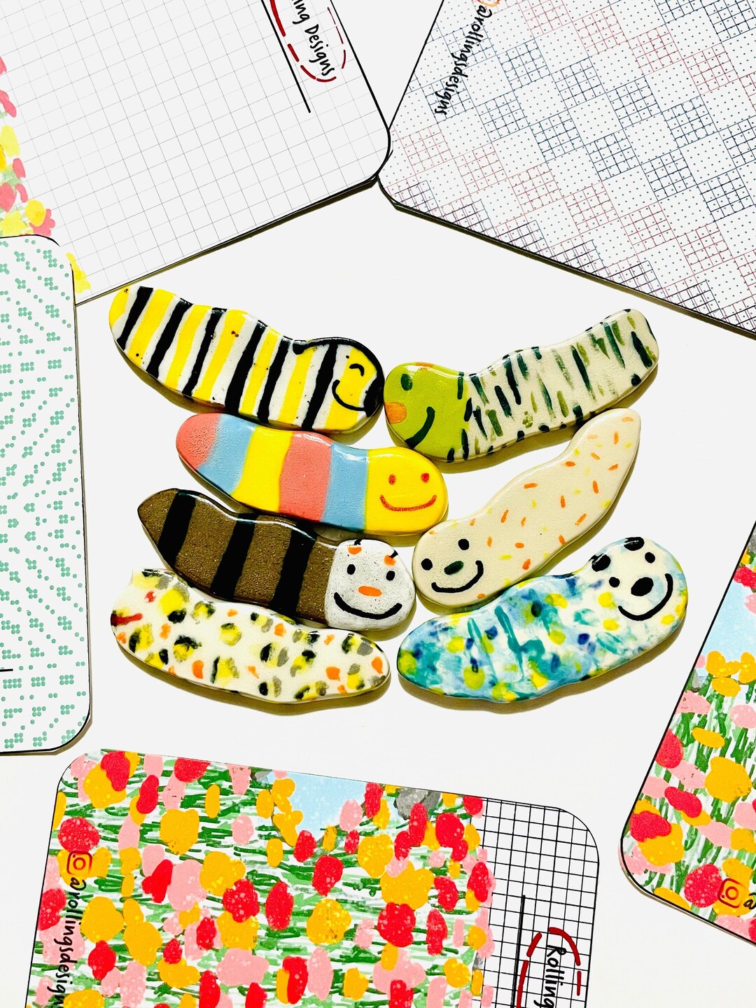 Caterpillar Magnet, Cottagecore Decor, Fridge Magnet, Worm Magnet ...