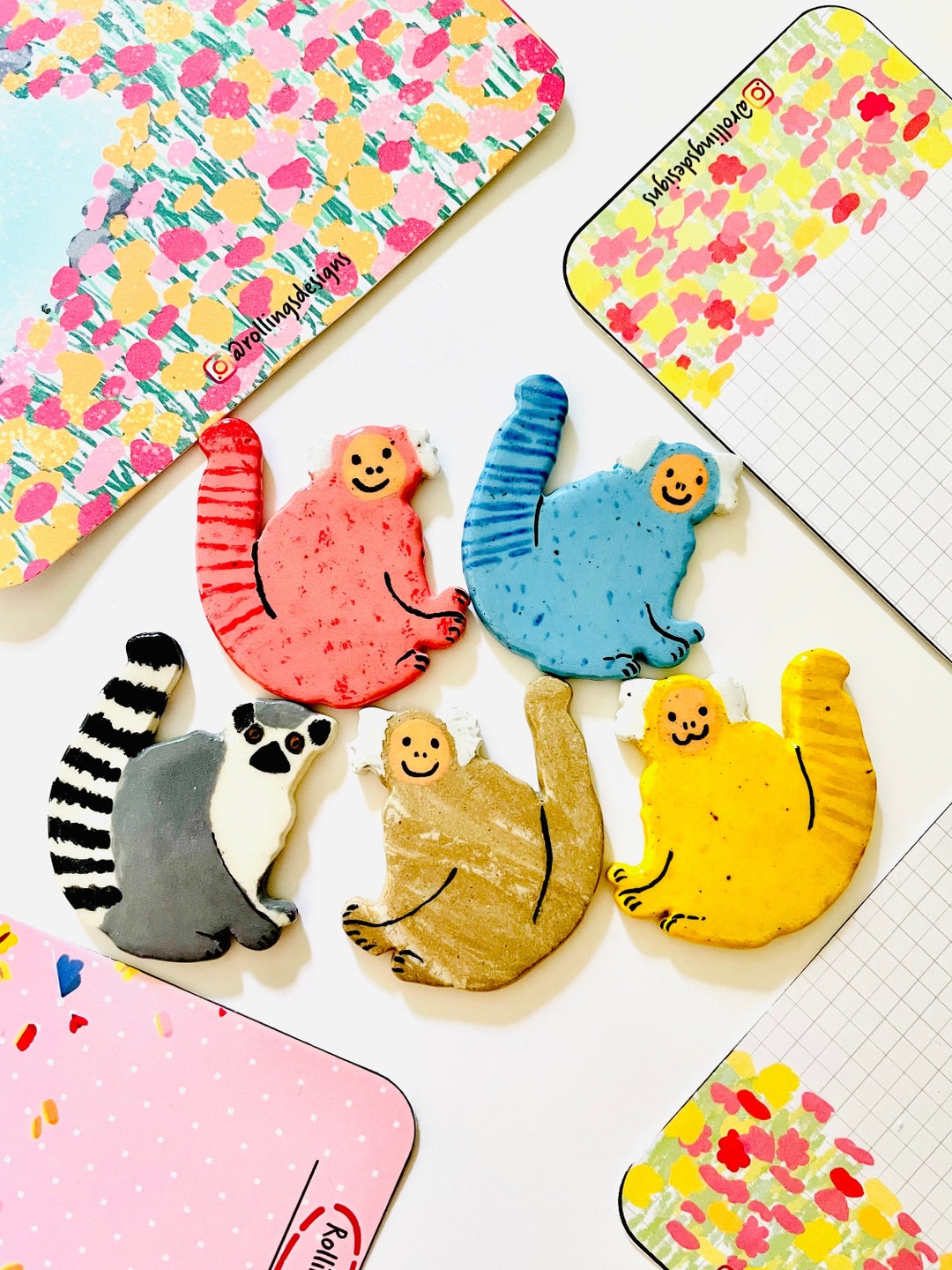 MADE TO ORDER Ceramic Monkey Magnet, Marmoset Magnet, Fridge Magnet ...