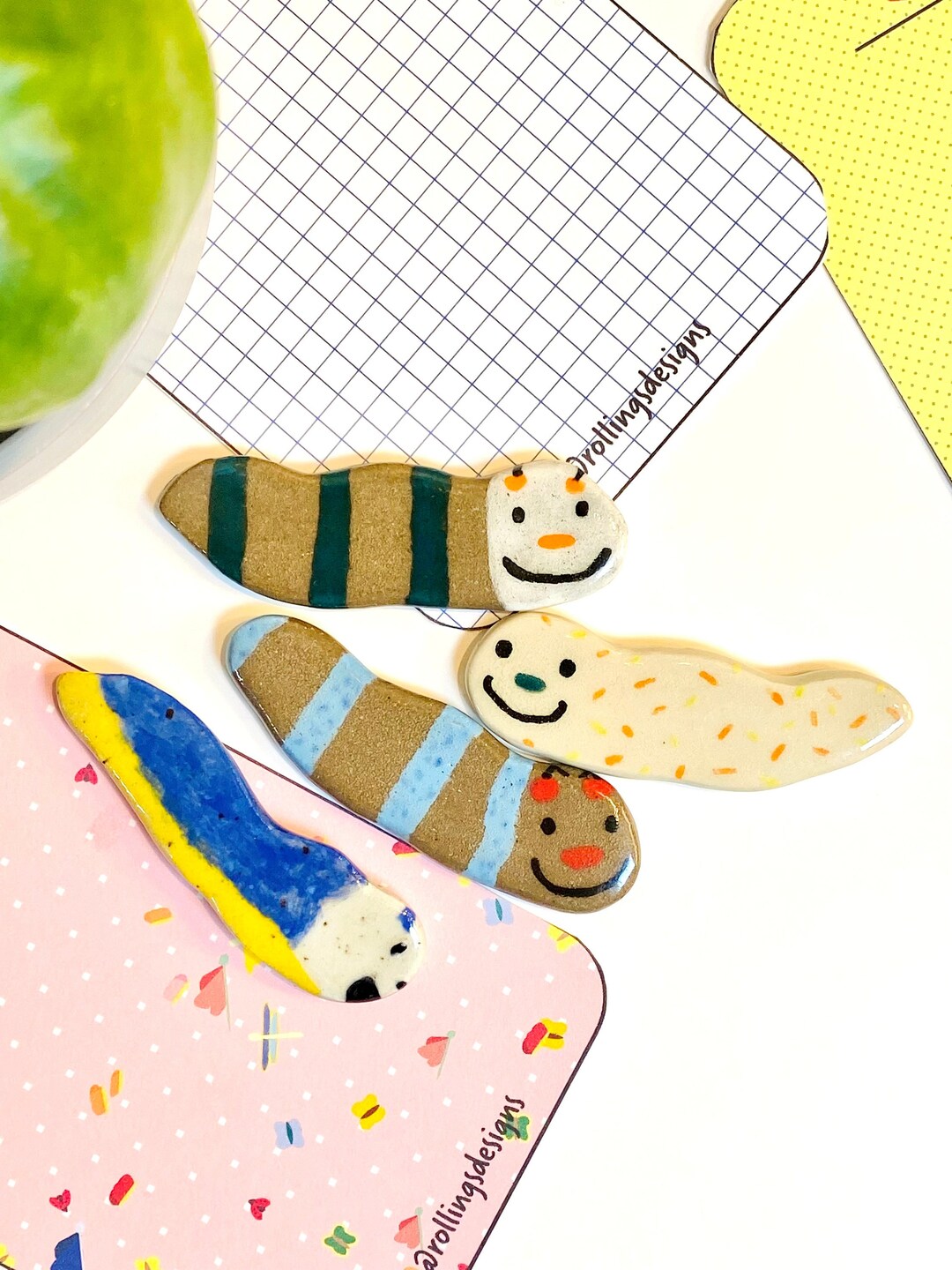 Caterpillar Magnet Cottagecore Decor Fridge Magnet Worm - Etsy