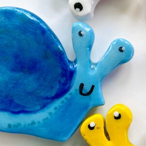 MADE TO ORDER Ceramic Snail Magnet, Slug Magnet, Fridge Magnet for ...