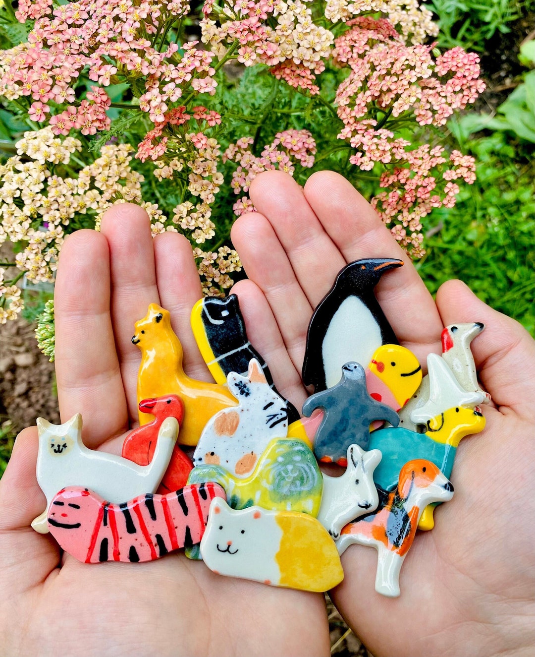 MADE TO ORDER Ceramic Animal Magnet, Fridge Magnet for Board, Animal ...