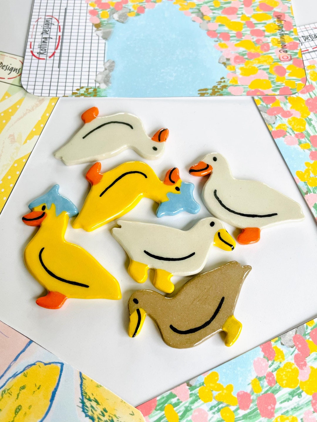 Ceramic Duck Magnet, Fridge Magnet, Duck Lover Gift for Her, Cute ...
