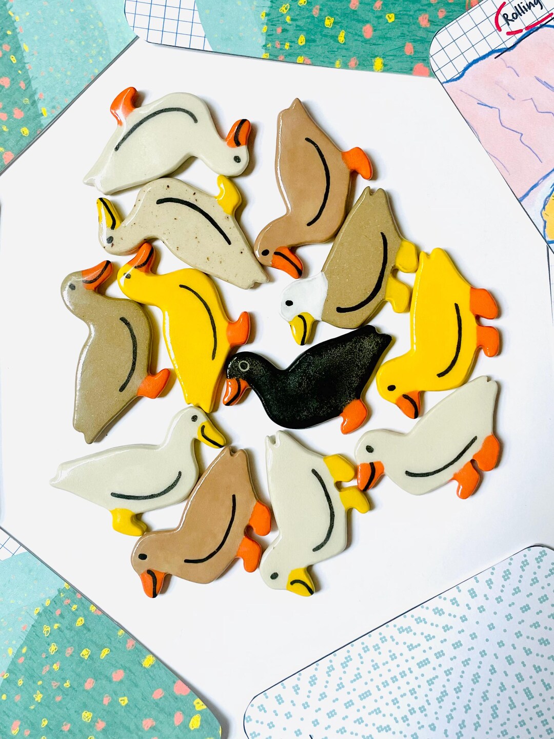 Ceramic Duck Magnet, Fridge Magnet, Duck Lover Gift for Her, Cute ...