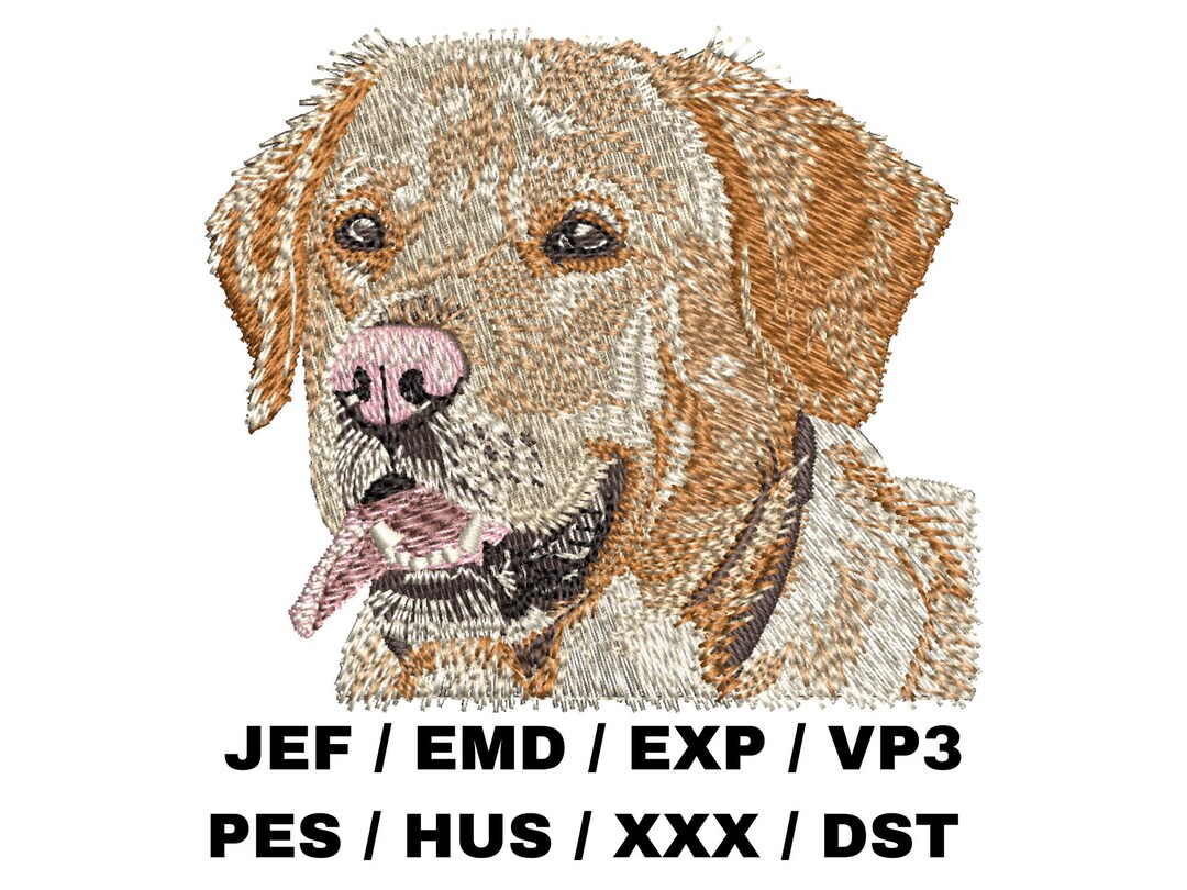 Labrador Retriever Embroidery File - Labrador Gifts - Yellow Lab ...