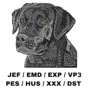 Labrador Retriever Embroidery File - Labrador Gifts - Black Lab ...