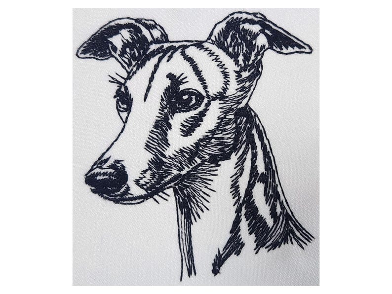 Whippet Face Outline - Pet Owner, Dog Lovers, Memorial Gift, Animal ...