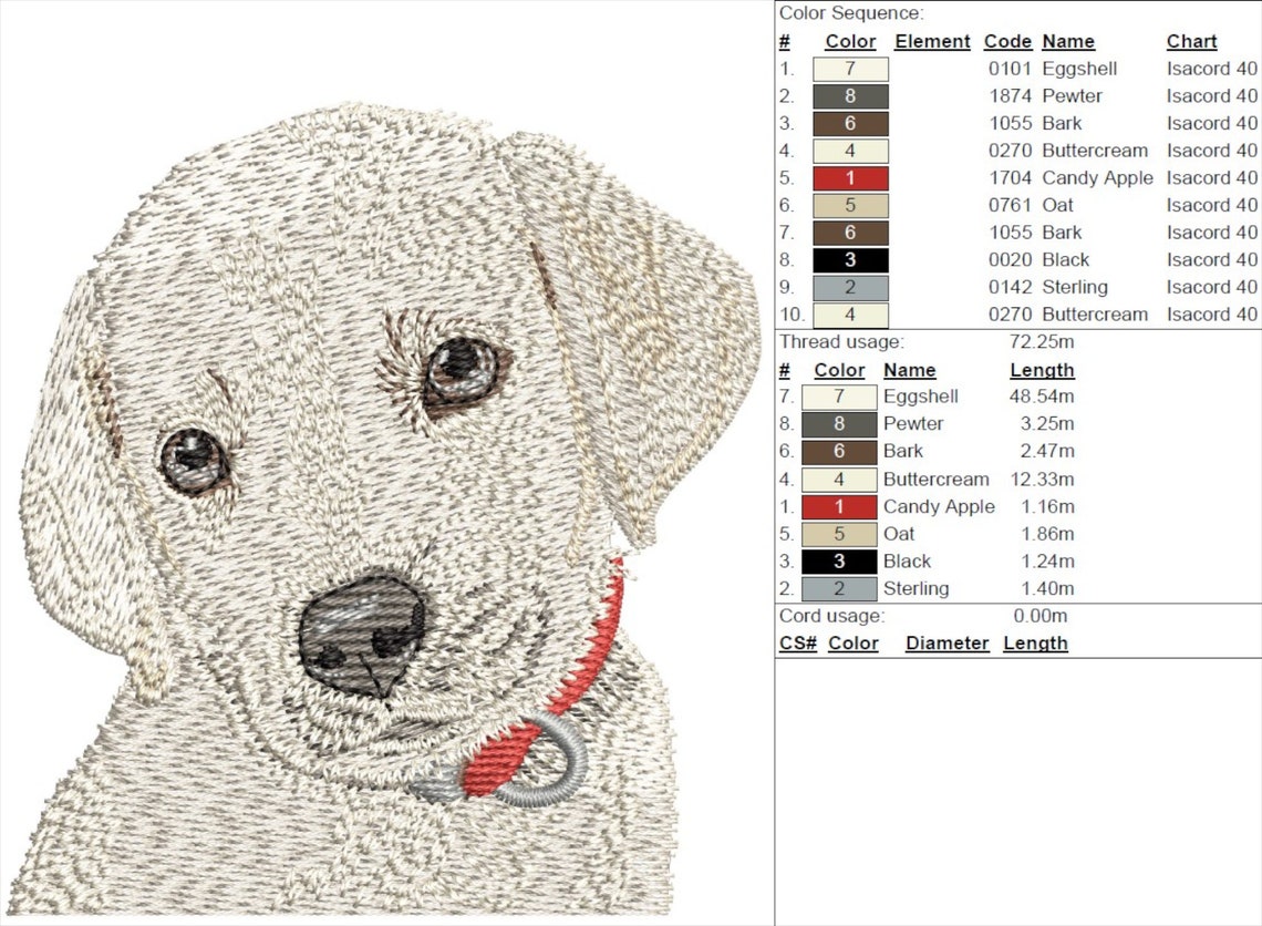 Labrador Retriever Embroidery File Labrador Gifts Dog Art - Etsy