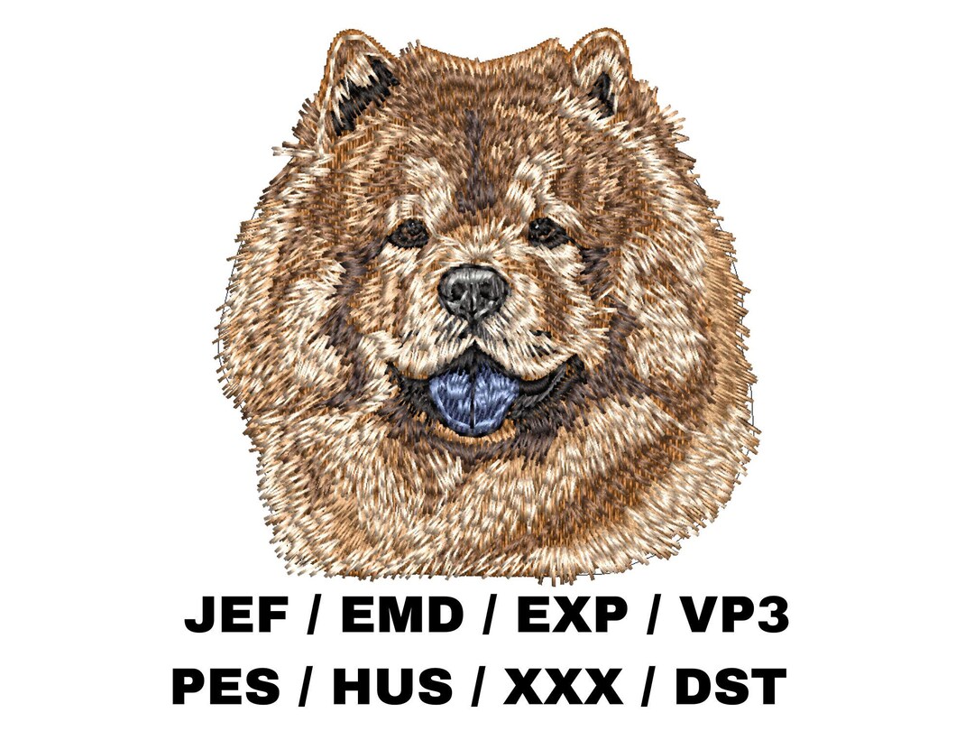 Chow Chow Face Portrait - Fun Project, Realistic Design, Cute Pattern ...