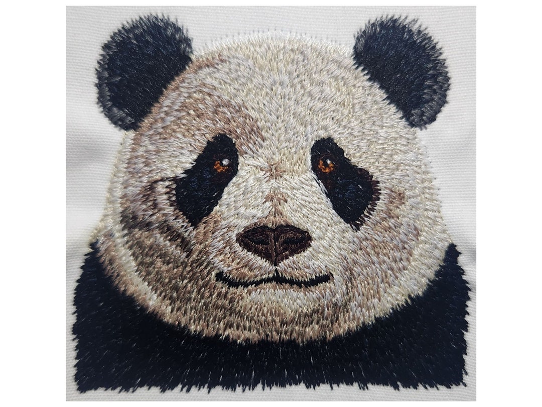 Giant Panda Bear Embroidery Design – Cute Wildlife Stitch Pattern ...