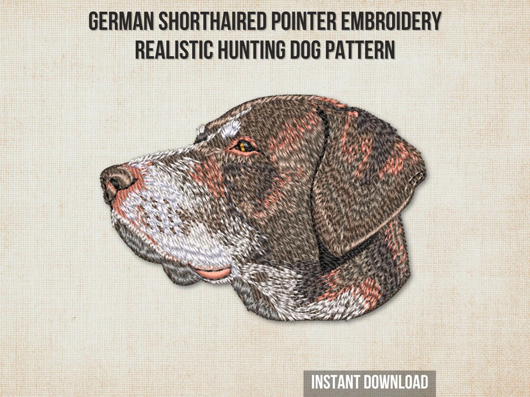 German Shorthaired Pointer Embroidery Design | Hunting Dog Machine ...