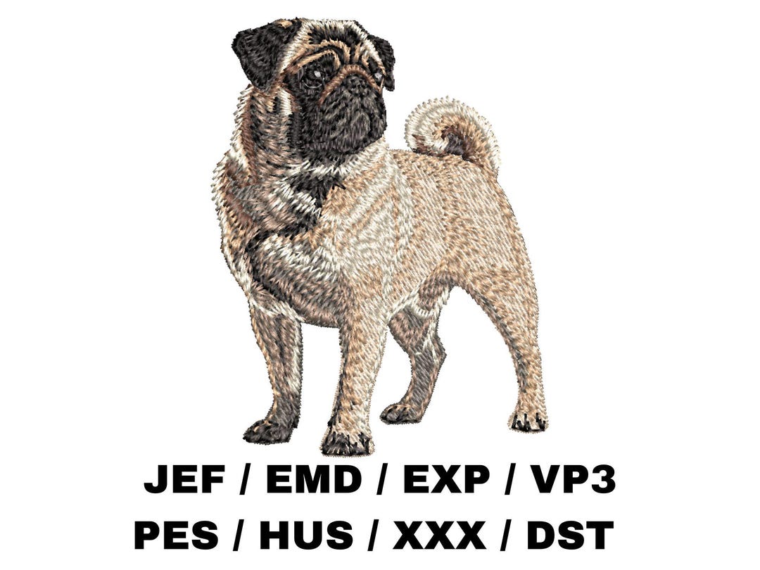Pug - Full Body, Fun Project, Realistic Portrait, Dog Lover, Pet Owner ...