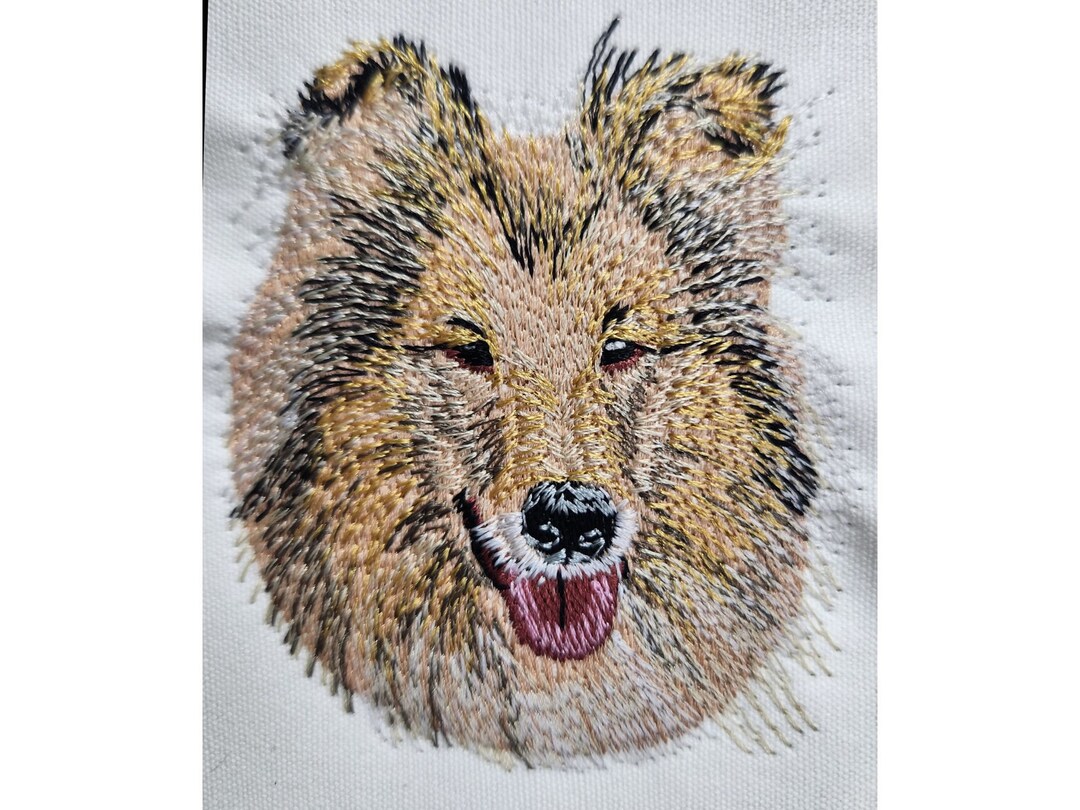 Rough Collie Embroidery Pattern - Dog Lover, Long Hair, Cute Pet ...