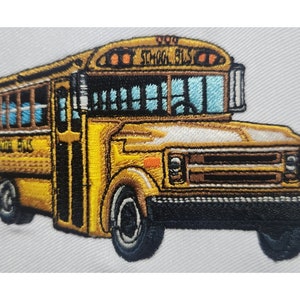 School Bus Embroidery Design - Public Service Vehicle, Children, Back ...