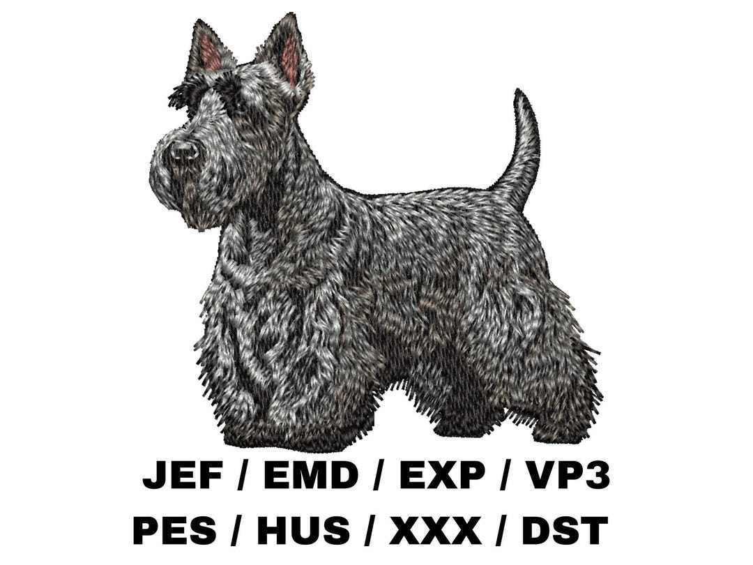 Scottish Terrier - Full Body Pattern, Dog Lover, Pet Owner, DIY Gift ...