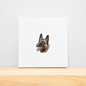 Belgian Malinois Embroidery File, Dog Gifts, Realistic Dog, Trendy ...