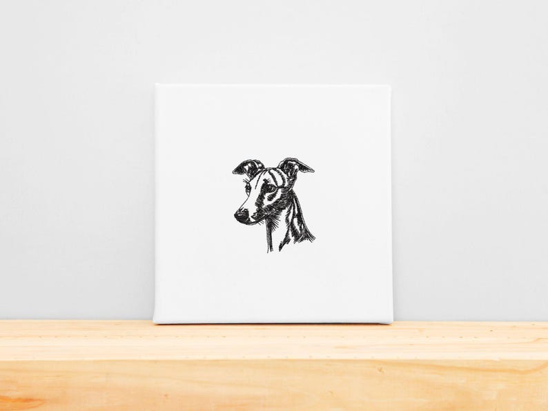 Whippet Face Outline - Pet Owner, Dog Lovers, Memorial Gift, Animal ...