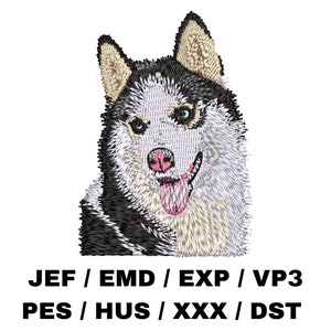 Siberian Husky Embroidery File - Husky Sibe Gifts - Chukcha - Dog Art ...