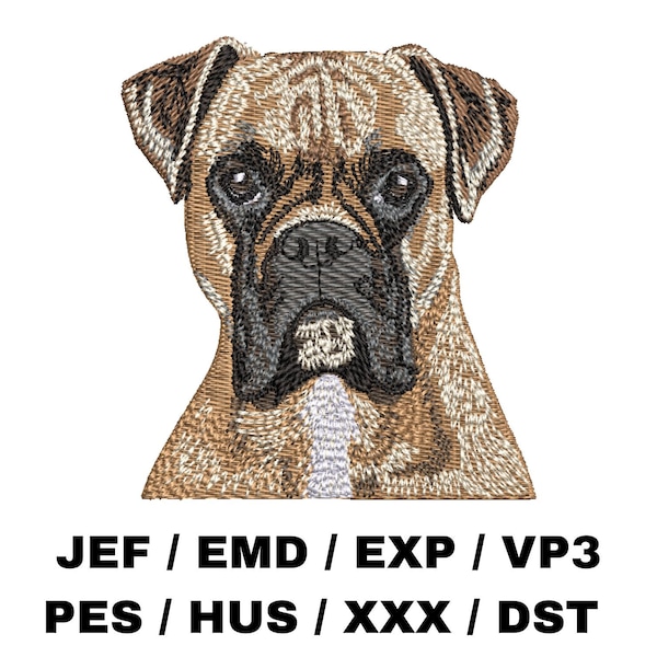 Boxer Dog Embroidery - Etsy