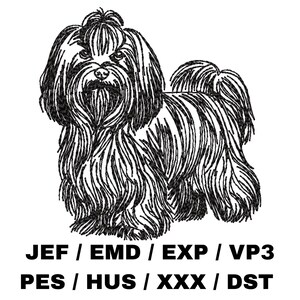 Havanese Outline Sketch - Full Body Pattern, Pet Owner, Dog Lover ...