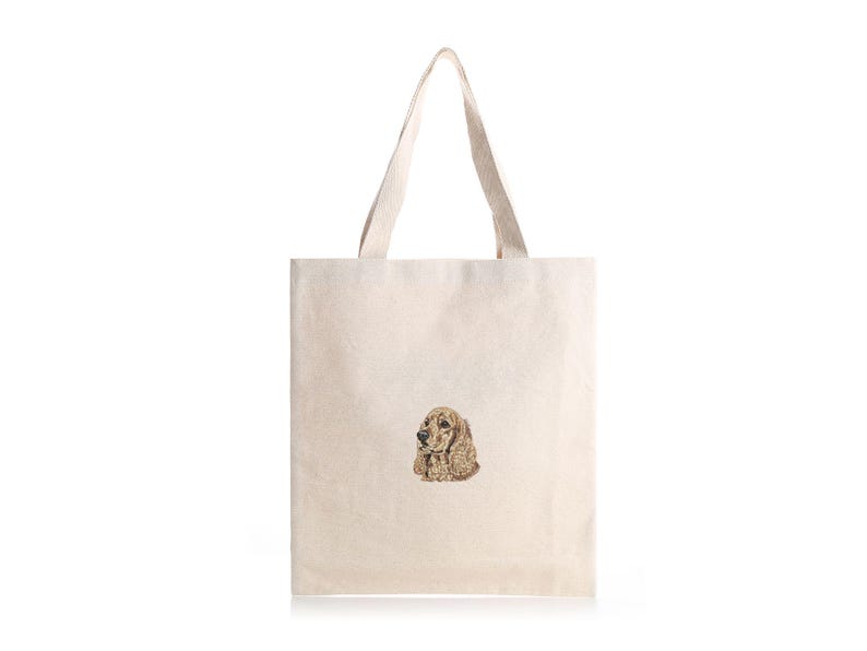 English Cocker Spaniel Portrait Embroidery Design – Realistic Dog Face ...