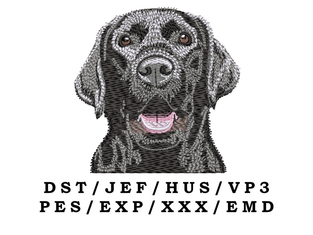 Labrador Retriever Embroidery File Labrador Gifts Black - Etsy