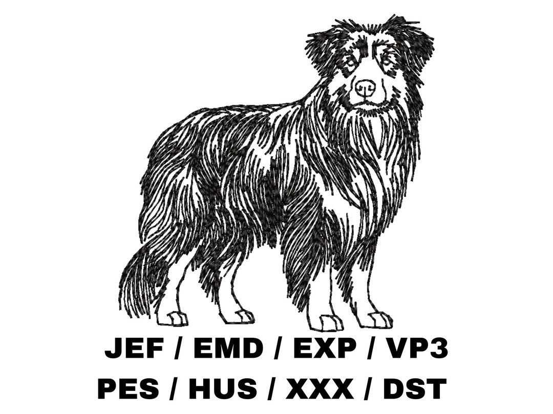 Australian Shepherd Outline Sketch - Full Body, Pet Owner, Dog Lovers ...