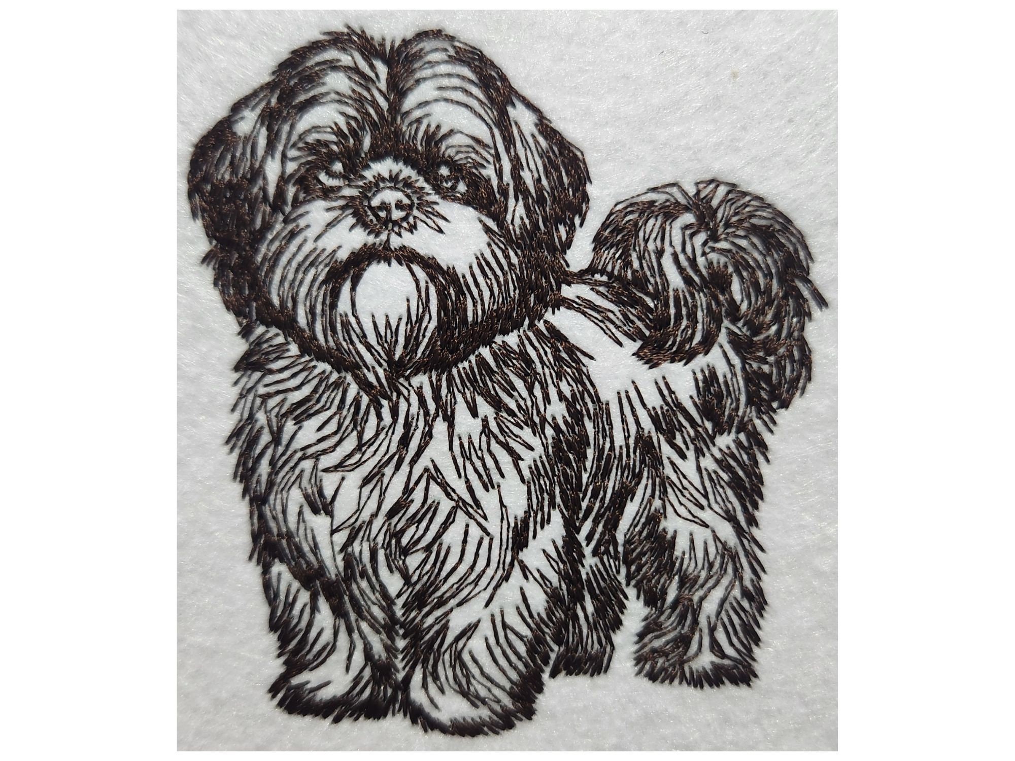 Shih Tzu Outline Sketch - Full Body, Pet Owner, Dog Lovers, Memorial ...