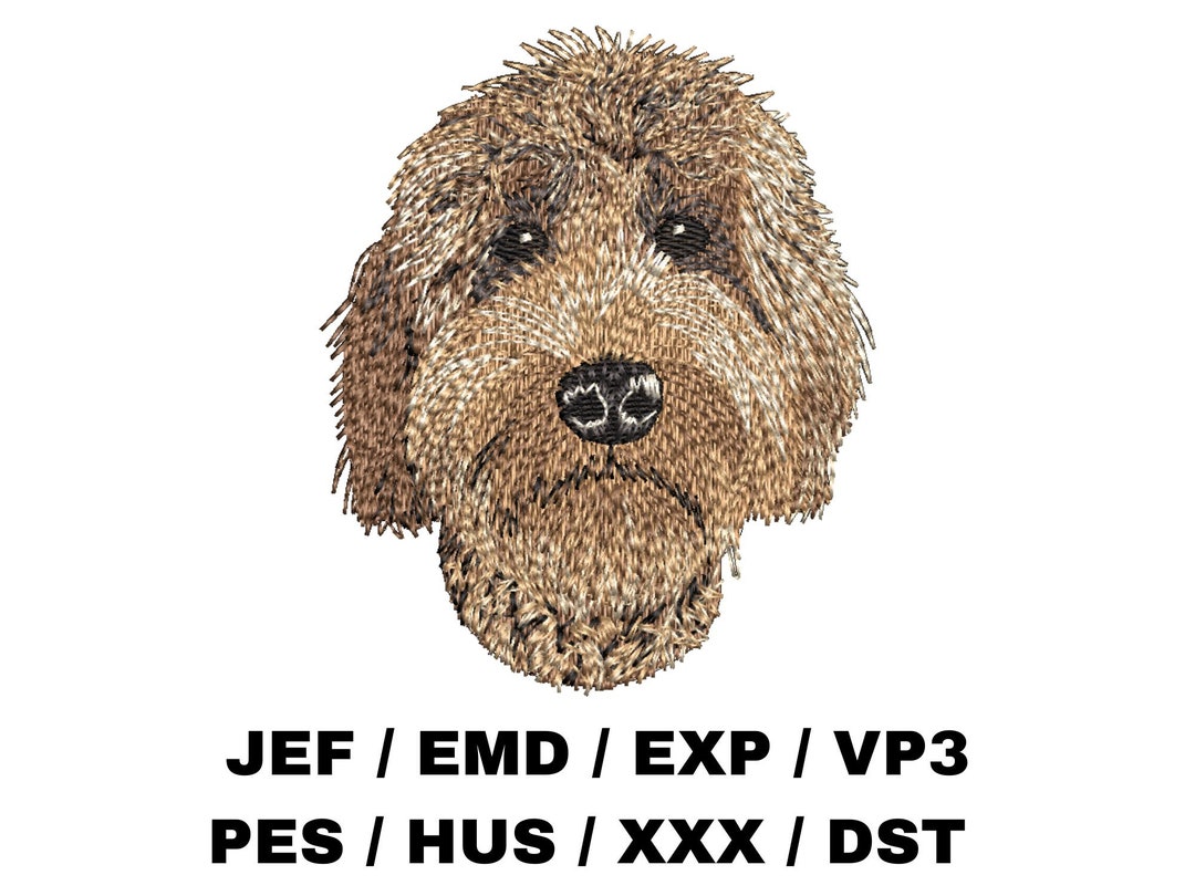 Goldendoodle Embroidery File Dog Lover Gift, Realistic Dog, Crossbreed ...