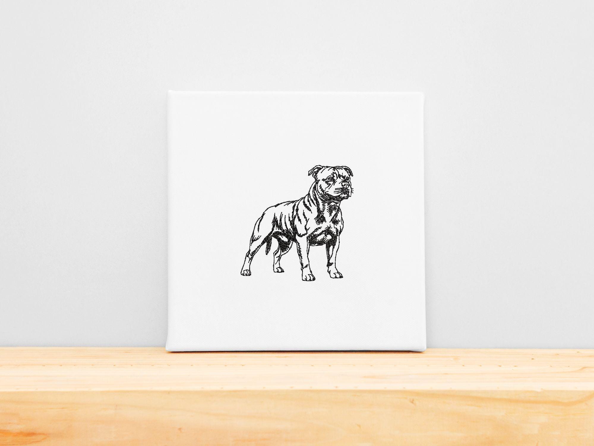 Staffordshire Bull Terrier Body Outline - Pet Owner, Dog Lover ...