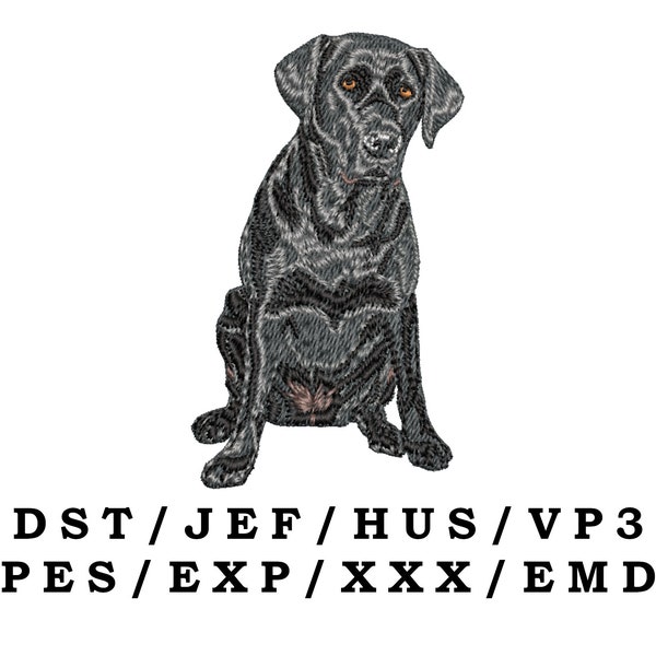 Black Lab Embroidery Pattern - Etsy