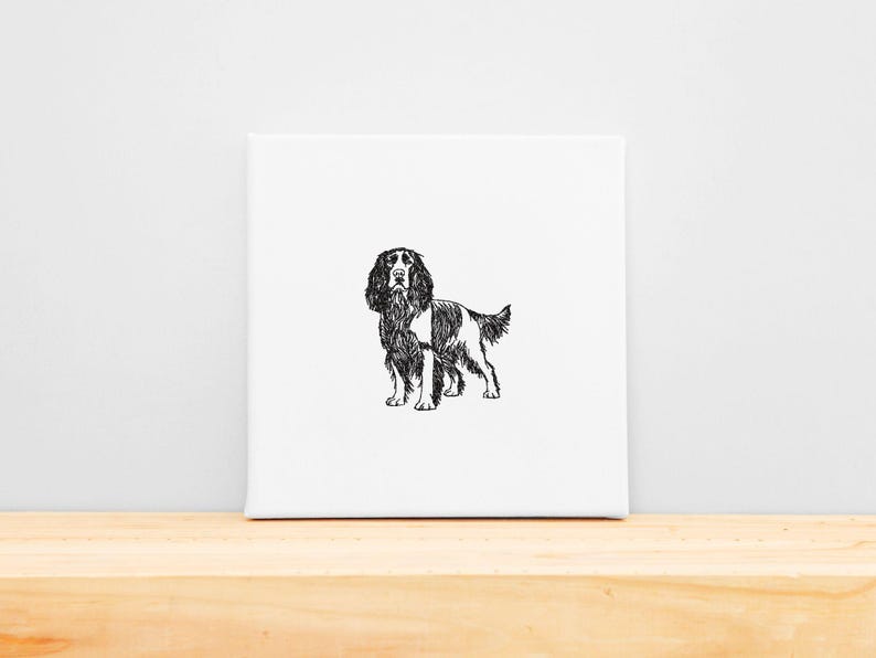 English Springer Spaniel Outline - Full Body, Pet Owner, Dog Lover ...