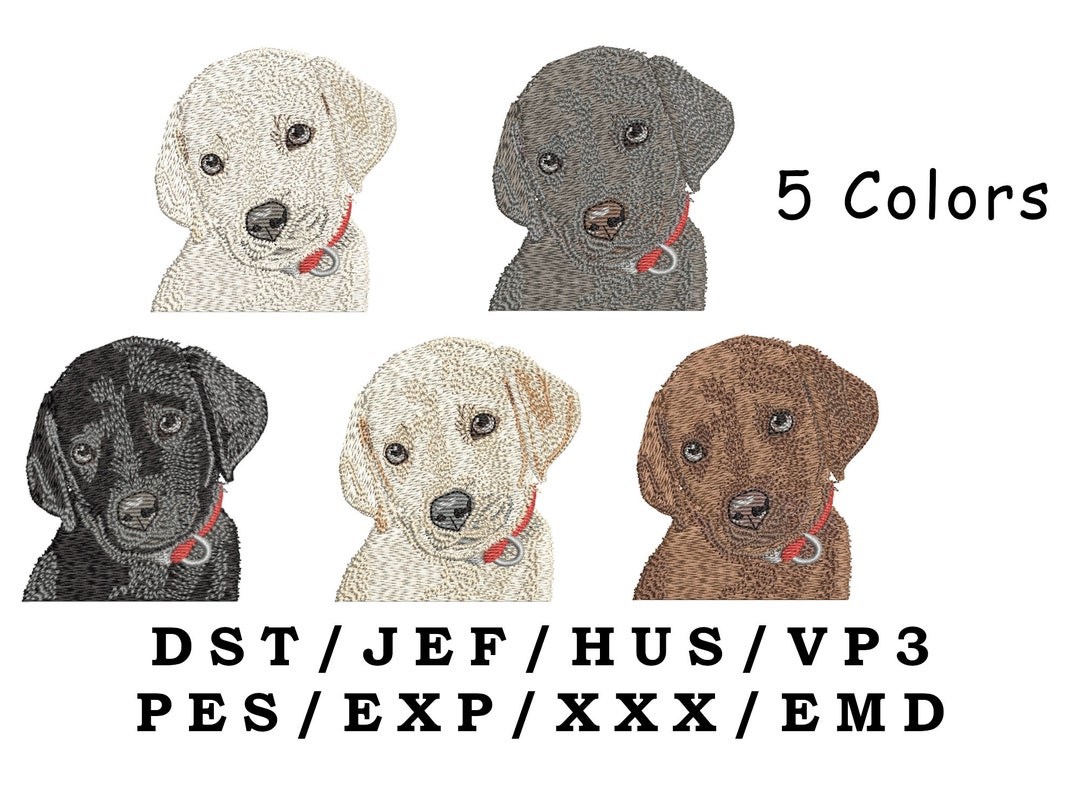 Labrador Retriever Embroidery File - Labrador Gifts - Dog Art ...