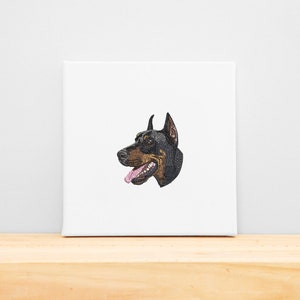 Doberman Pinscher - Dobie Embroidery Pattern, Dog Lover, Huge Breed ...