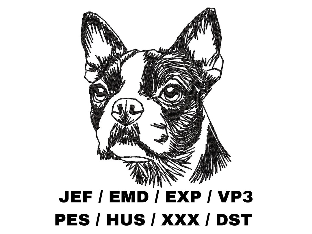 Boston Terrier - Sketch Pattern, Pet Owner, Dog Lover, Memorial Gift ...