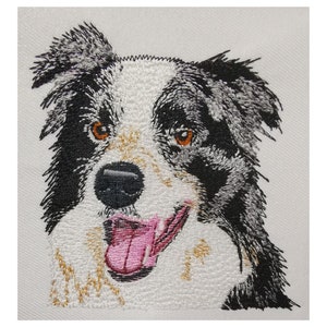 Border Collie Embroidery - Realistic Dog, Beautiful Pet, Animal Craft ...