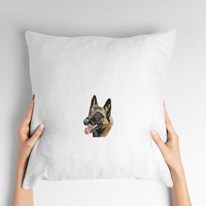 Belgian Malinois Embroidery File, Dog Gifts, Realistic Dog, Trendy ...